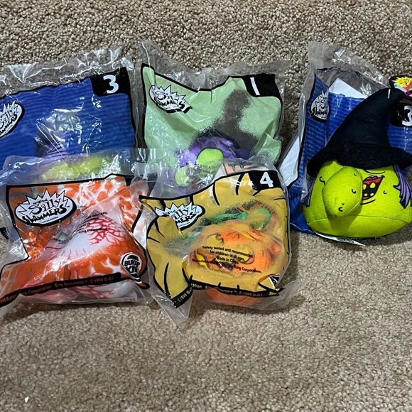 Toys | 1999 Burger King Halloween Silly Slammers Set Of 5 Factory ...